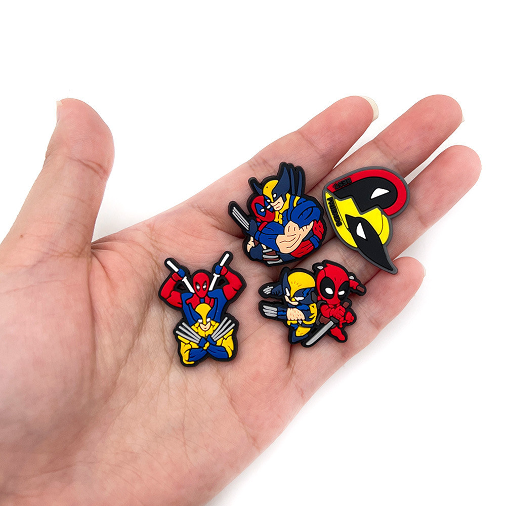 Cartoon Spider-Man Jibits Croc Deadpool Jibbitz Anime Wolverine Jibbits ...