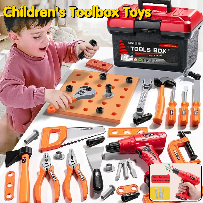Children's Toolbox Toys Bolt Driver Repair Electric Tools Set Engineer ...