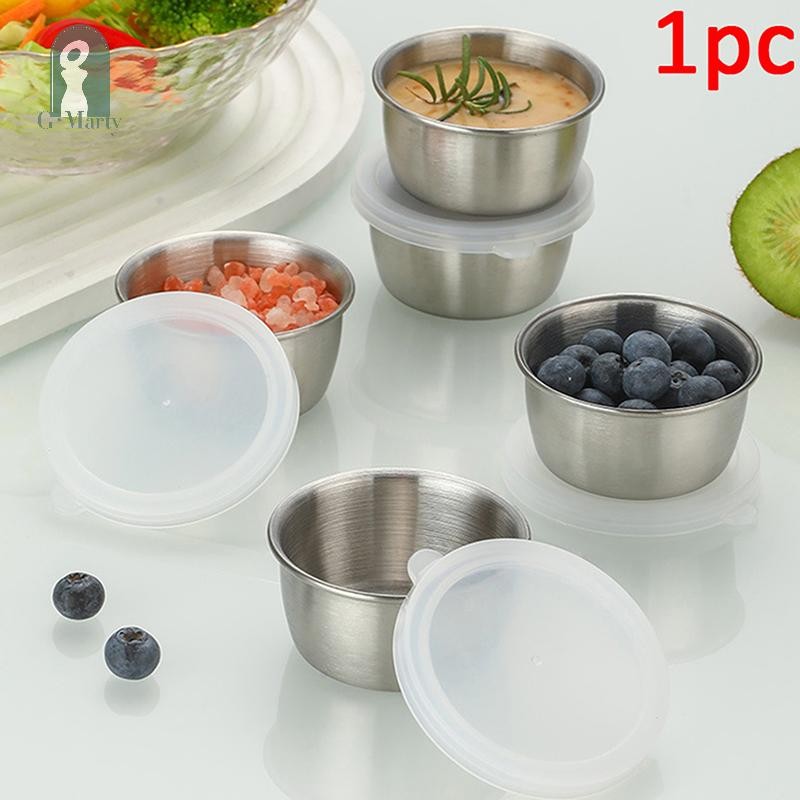 GMARTY Stainless Steel Small Sauce Cup With Sealed Lid Portable ...