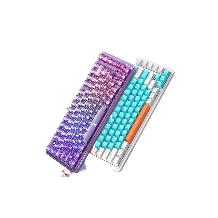 DaQuan♀ Raytheon K75 transparent three-mode mechanical keyboard hot ...