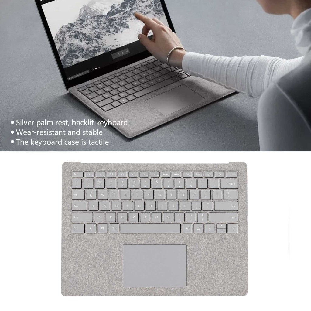 Keyboard Assembly Sensitive Silver Backlit Trackpad Replacement