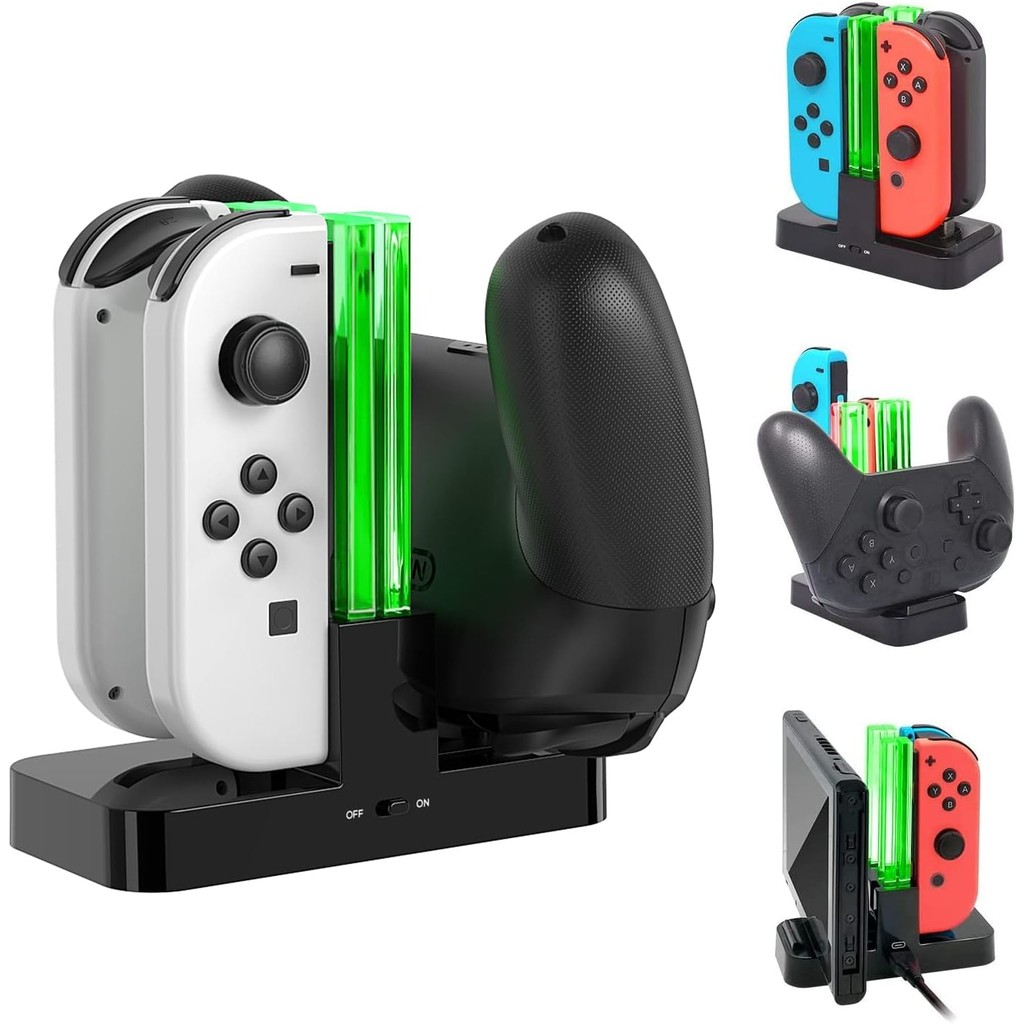 DOBE 5 in 1 Joy-Con Charging Dock for Nintendo Switch 1/ 2/ OLED Local ...