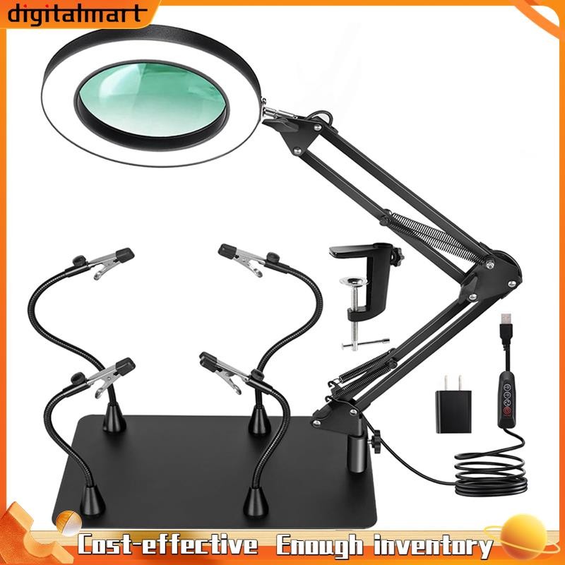 [digitalmart]Soldering Station Helper,10X Magnifying Glass with Lamp ...