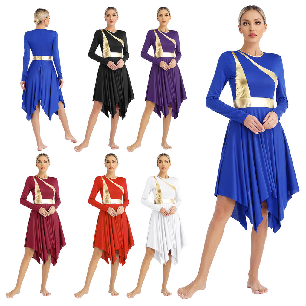 Women Praise Modern Lyrical Dance Dress Church Choir Worship Liturgical ...