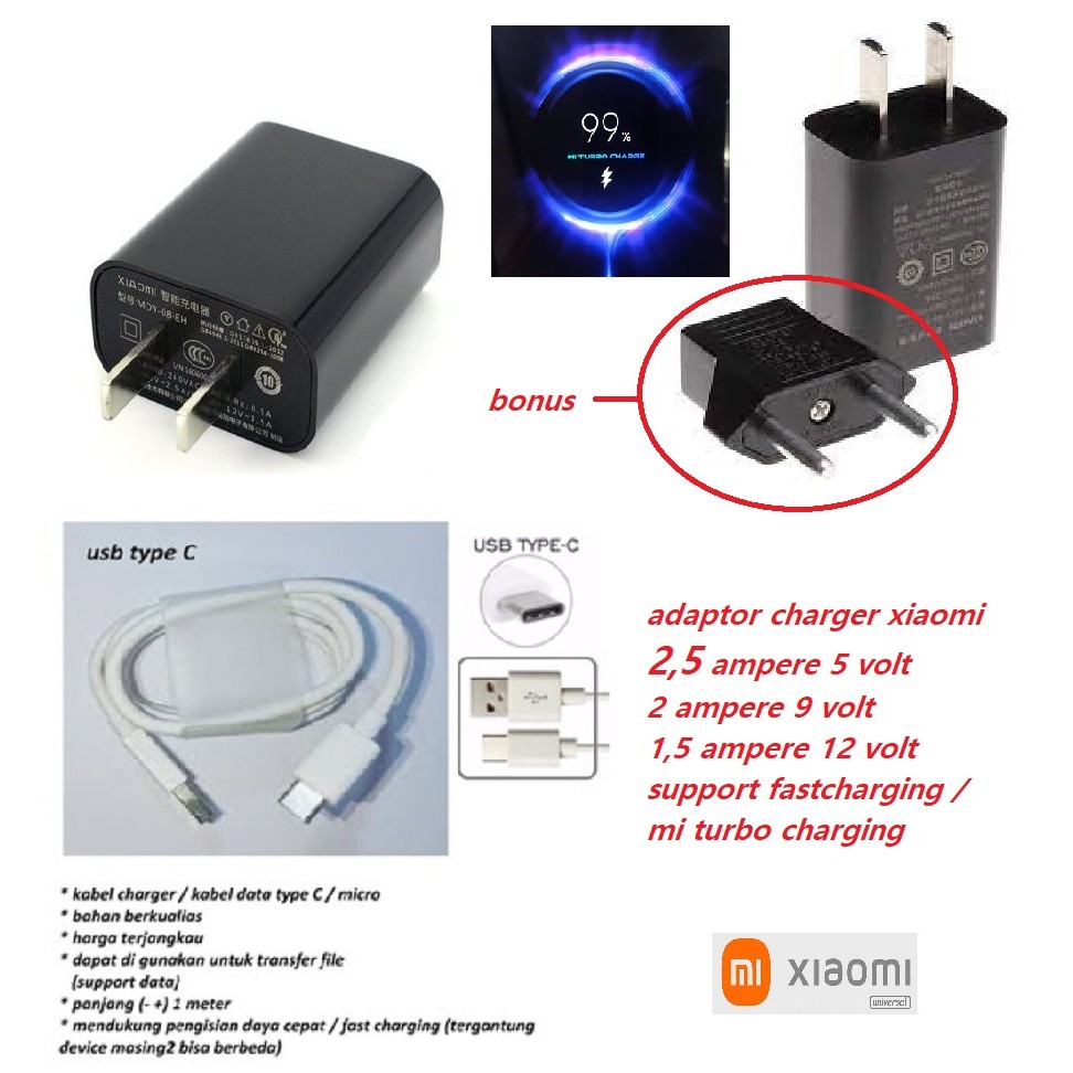 Usb type C cable & adapter charger xiaomi redmi pad (yunluo) - Xiaomi ...