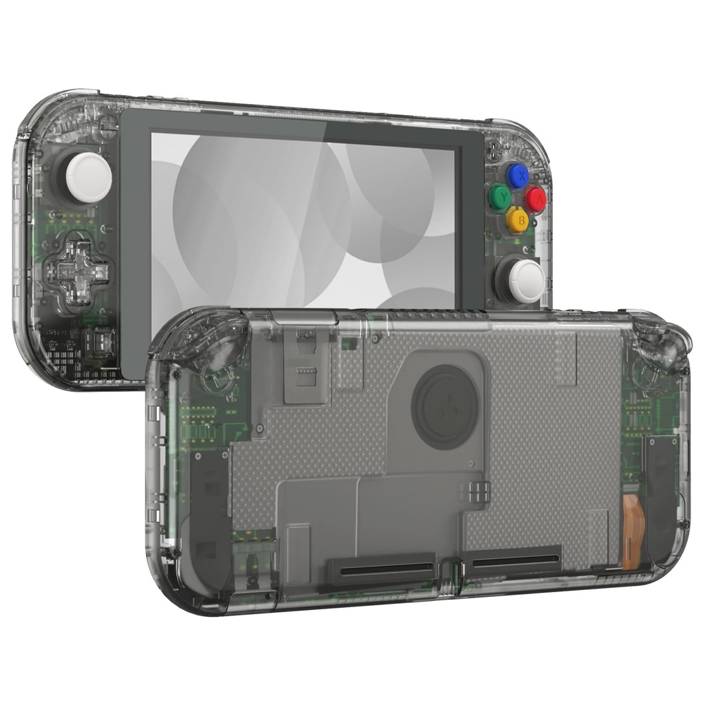 eXtremeRate Clear DIY Compatible Case Shell for Switch Lite, Nintendo ...
