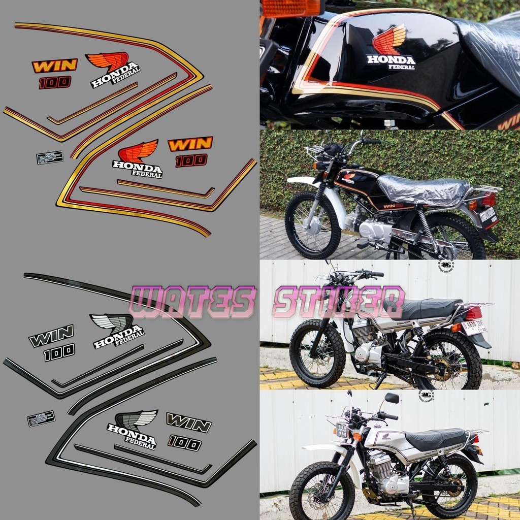 Striping Sticker List Honda Win 100 Federal Series Motorcycle List ...