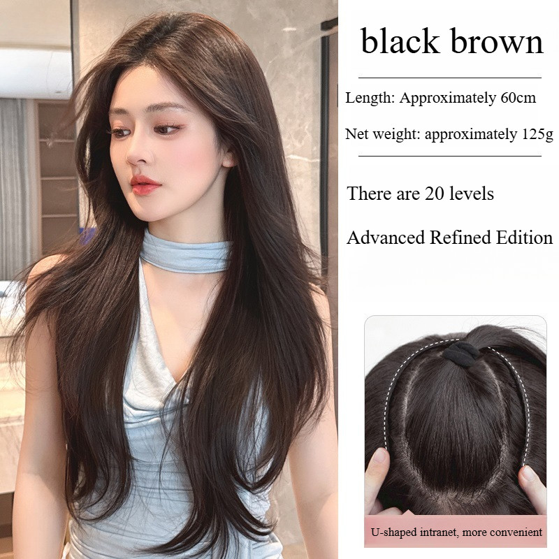 45-60CM Synthetic Wig Clip-in Hair Extensions for Women - Voluminous ...