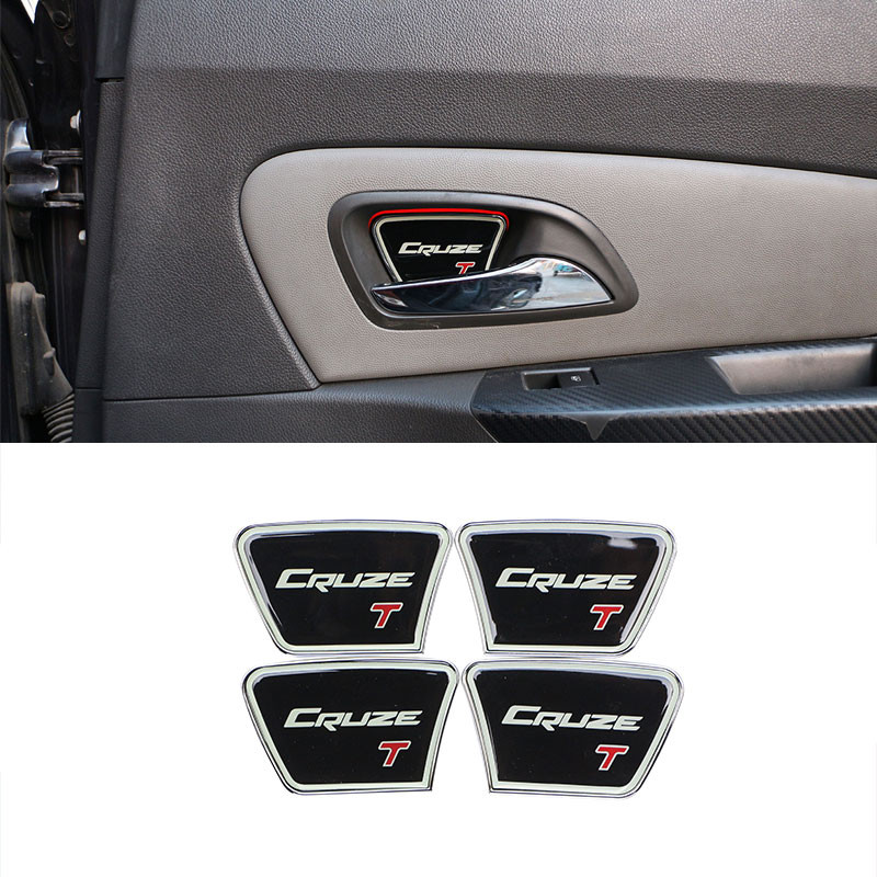 4pcs Luminous Epoxy Resin Inside Door Bowl Stickers for Chevrolet Cruze ...