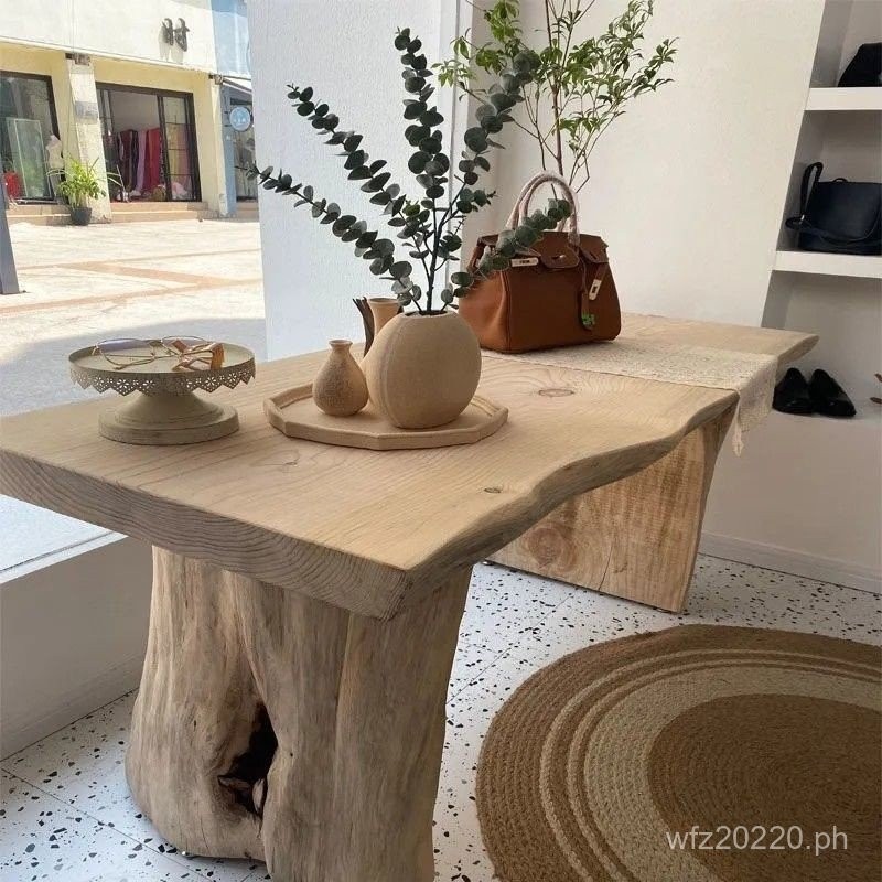 Solid Wood Long Table ins Display Table Tea Table Large Board Table ...