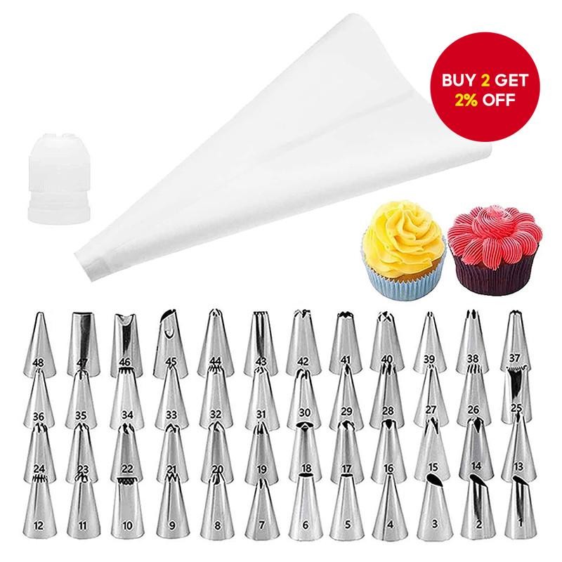 26. 50 pieces of baking cake cream tools, piping bags, squeezing and ...