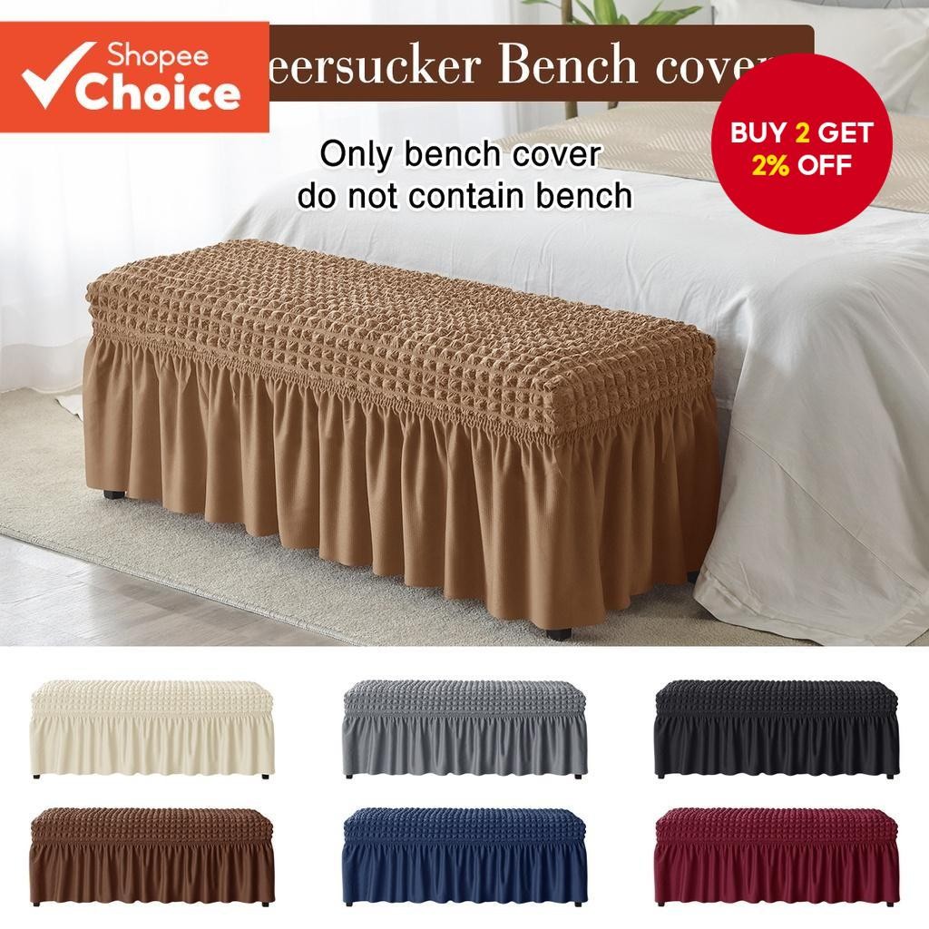 [Local Stock] 3D Spandex Seersucker Bench Covers for Dining Room ...