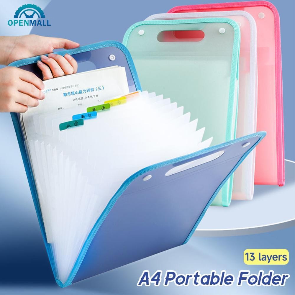 OPENMALL A4 Multi-Layers Folder Dutton File Bag File Bag Floral 13 ...