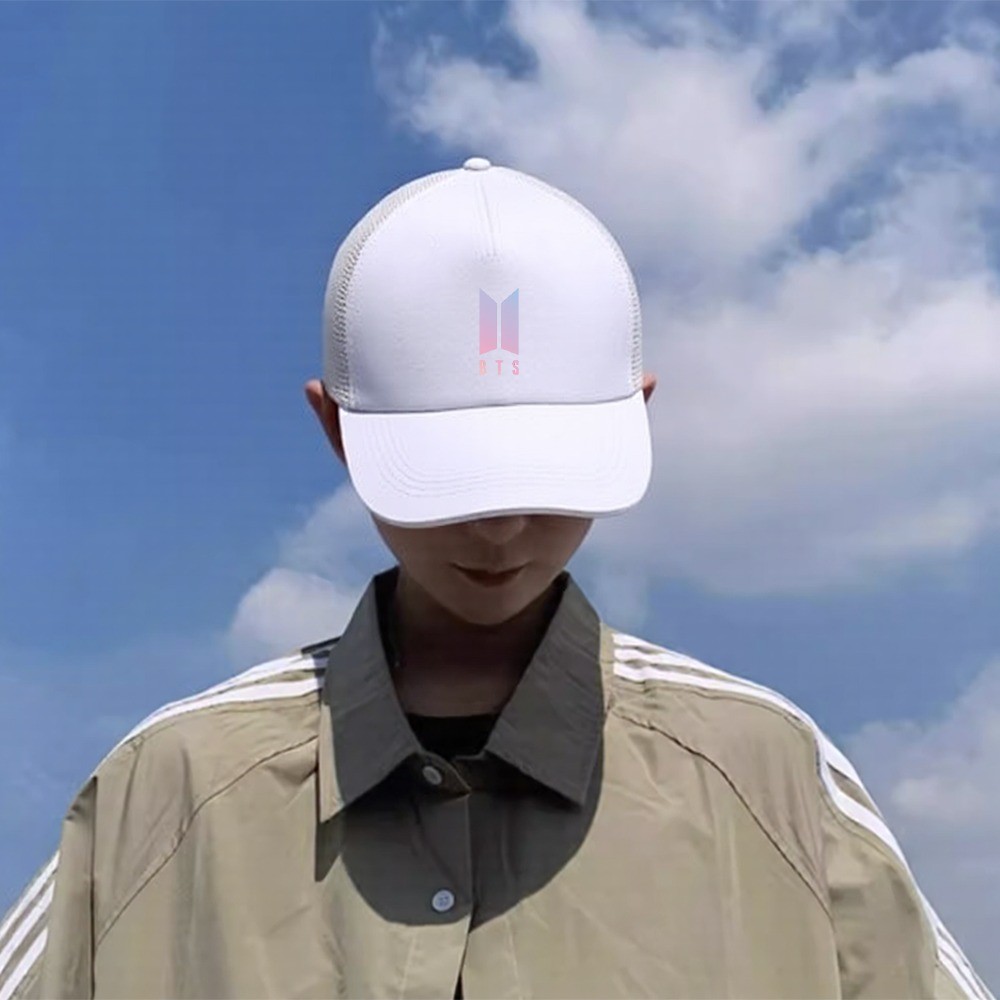 BTS Logo Print Baseball Cap Kpop Band Merch Army Fan Gift Hat For Men ...