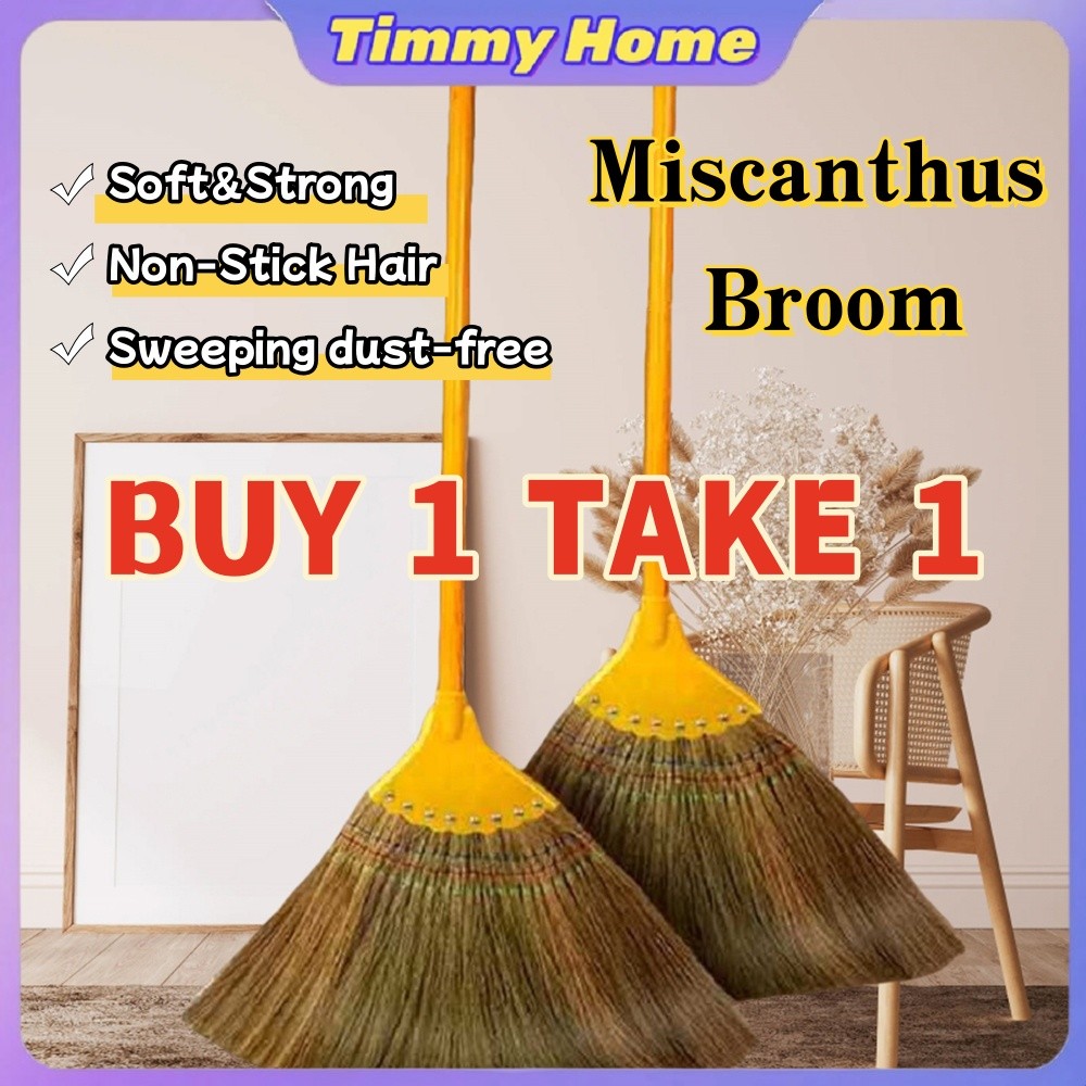 BUY 1 TAKE 1 Miscanthus Broom Natural Material Walis Tambo Floor Sweep ...
