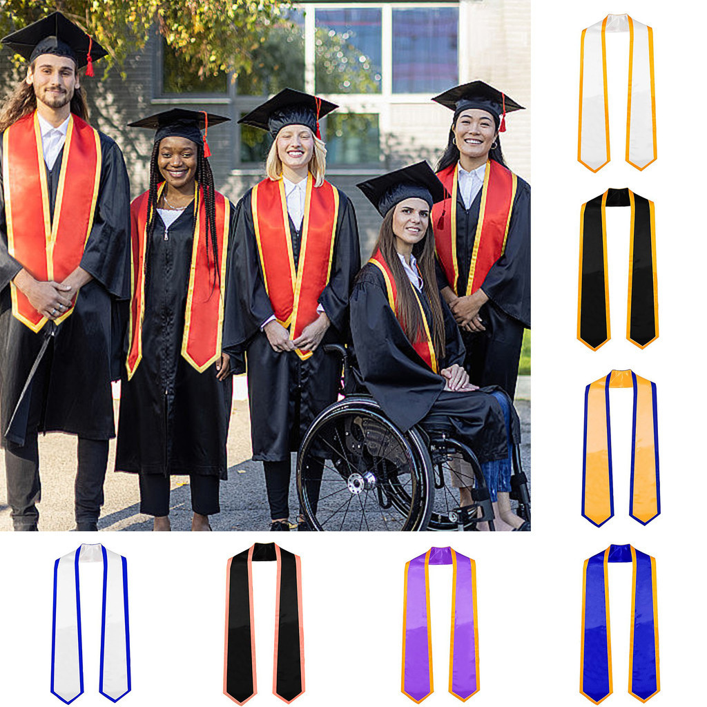 GHqy_ Student Graduation Ribbon 72 Inches Long Satin Graduation Strap ...