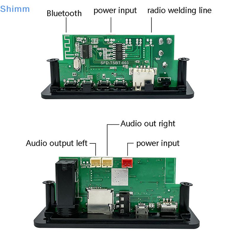 10W 6W Amplifier MP3 Decoder Board Microphone Car Mp3 Player Recharge ...