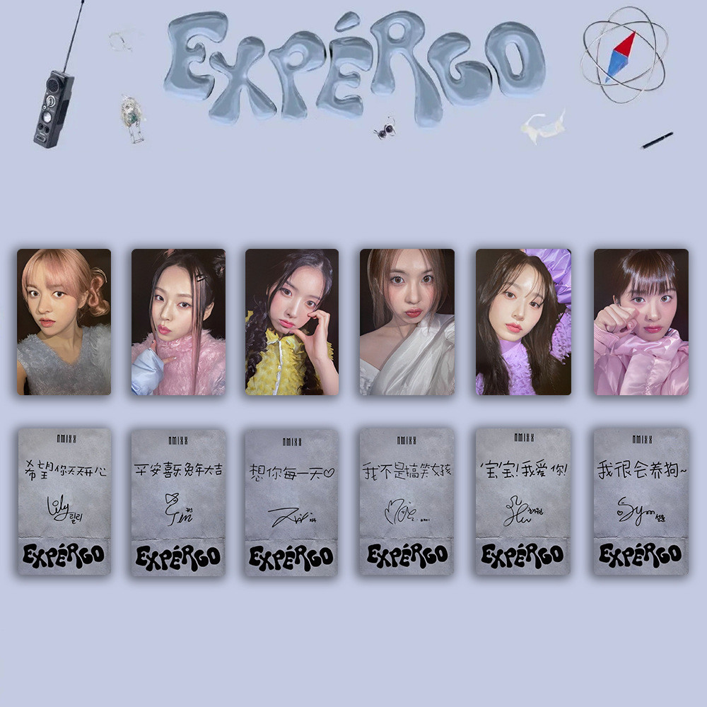 6pcs NMIXX Photocards Expergo Album Fe3O4: BREAK DASH Lomo Cards LILY ...