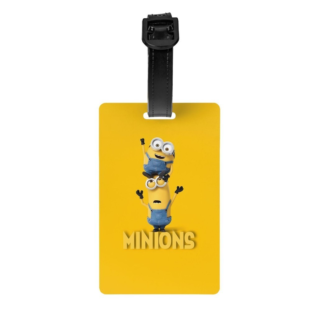 Minions Luggage Tag Suitcase Name ID Card Labels Identifiers PVC ...