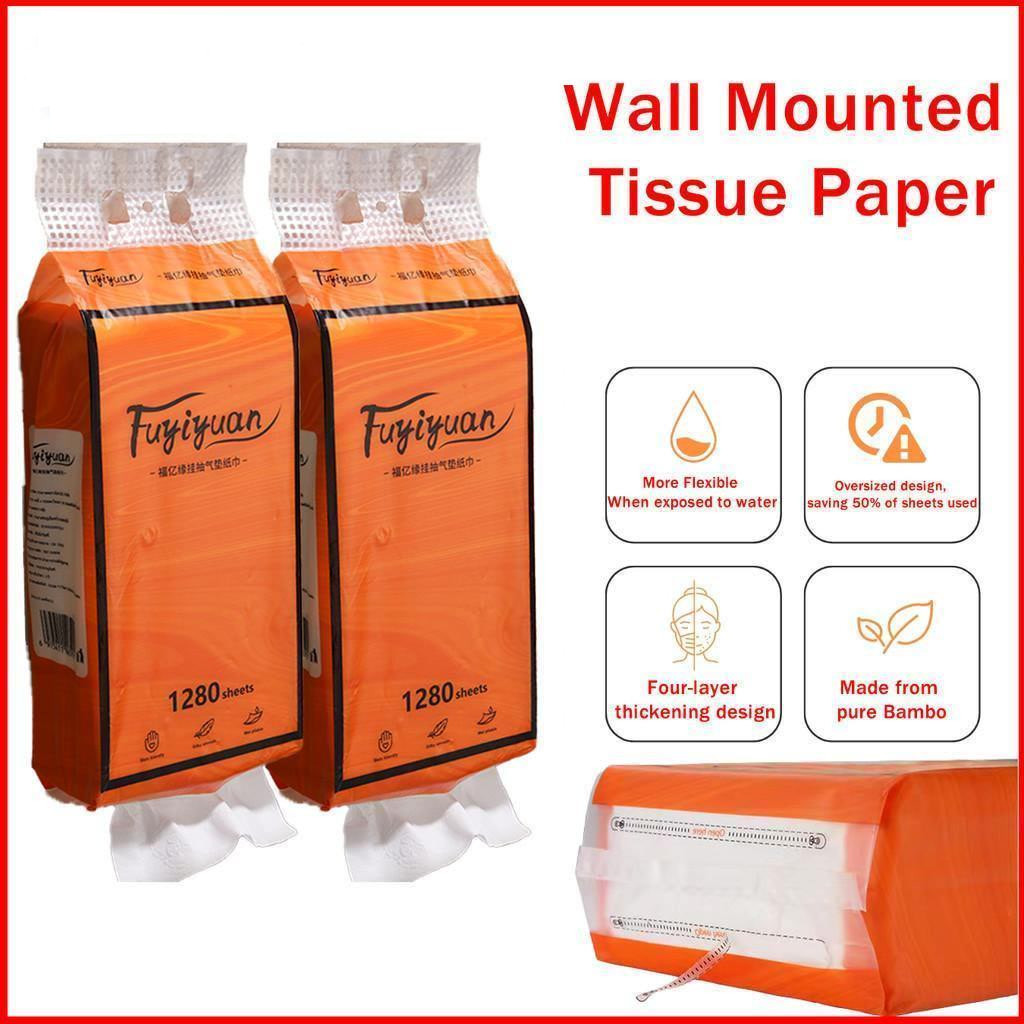 OW 1280 Sheets Wall-Mounted Tissue Paper 4 Ply Facial Tissue Cheap ...