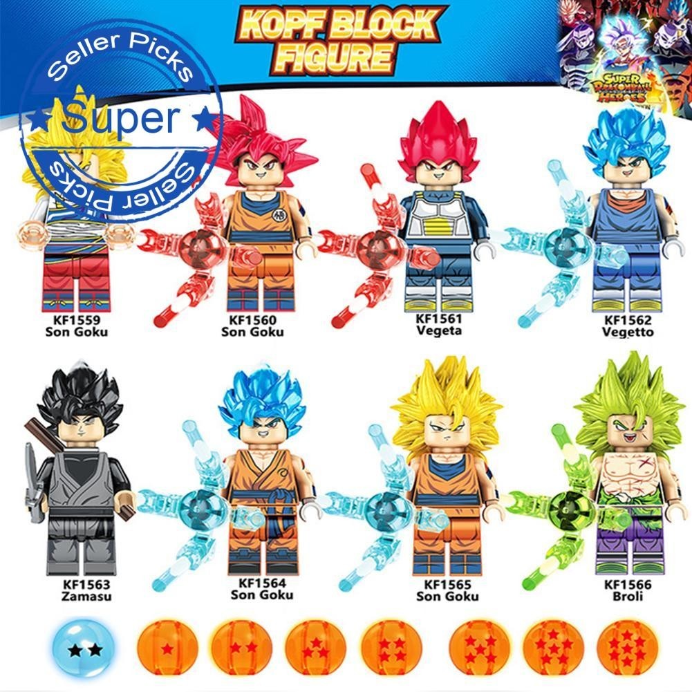 Dragon Ball Anime Mini Buliding Blocks Son Goku Action Toys Figures ...
