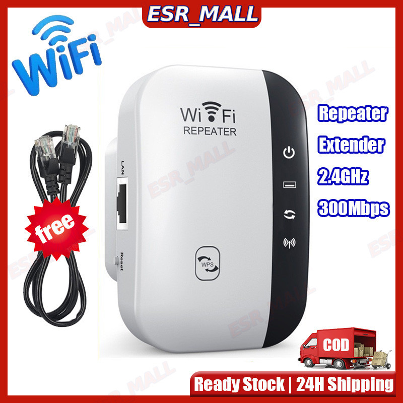 【Delivery 24 Hours】WiFi Repeater 300Mbps Network Signal Extender ...