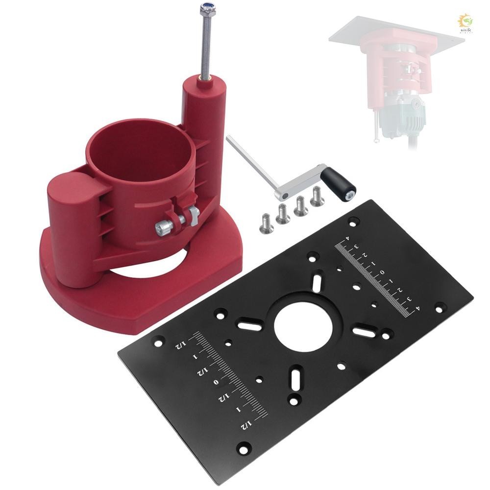 Mini3)Router Table Insert Plate and Router Lift Kit Woodworking Router ...