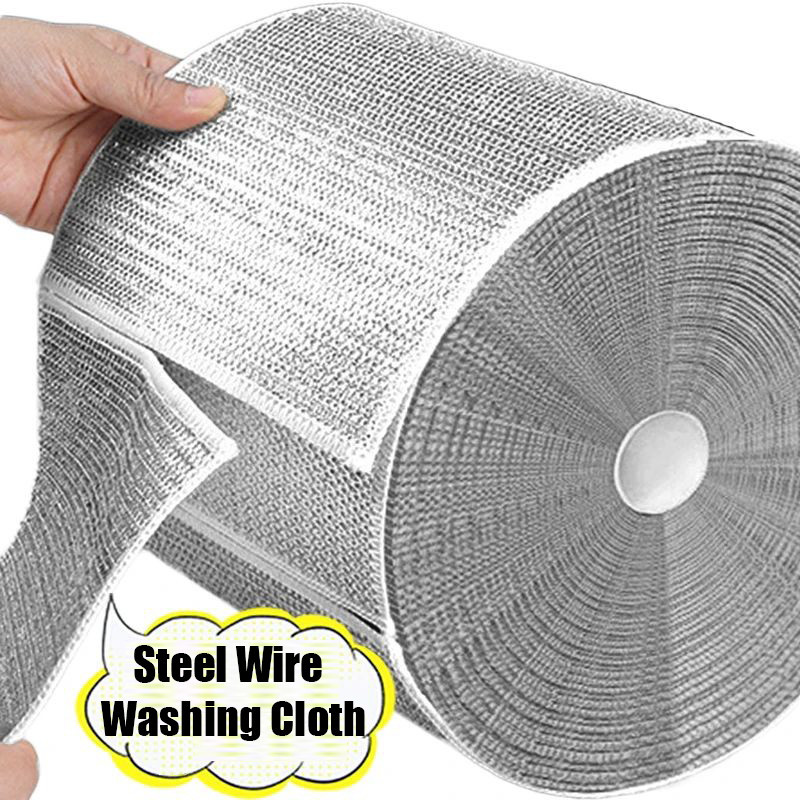 Metal Steel Wire Rags Cloth Home Kitchen Pot Pan Dishwashing - Double ...