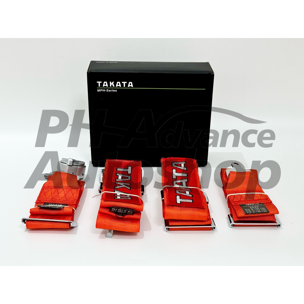 TAKATA Racing Seatbelt Harness 4point Clip On Type Seatbelt Universal ...