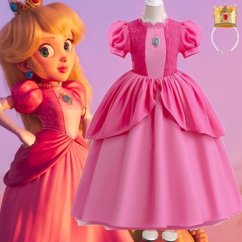 Super Mario Bros. Princess Peach Toadstool cosplay costumes Super Mario ...
