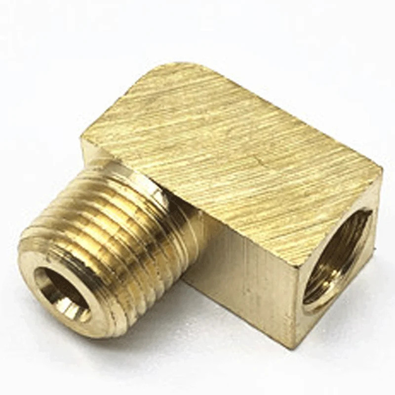 Brass 90° Elbow Block BSP Male/Female Pipe Fitting - M6, M8, M10, 1/8'' for Compression Fitting ...