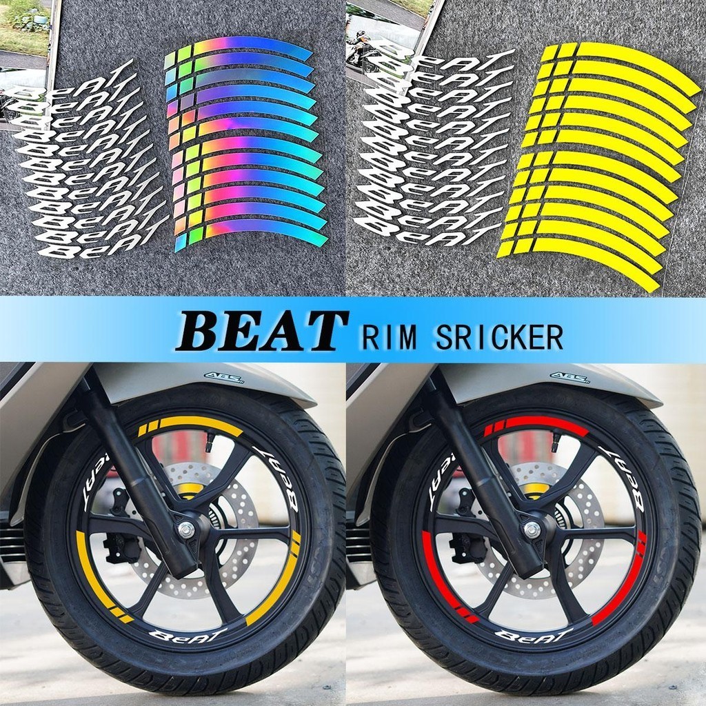 Honda Beat Sticker Decals Honda Beat Motorcycle Wheel Hub Sticker with ...
