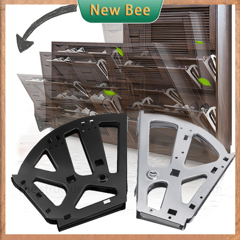1 Pair Shoe Shelf Hinge 2/3 Layers Shoe Cabinet Flip Frame Rack Drawer ...