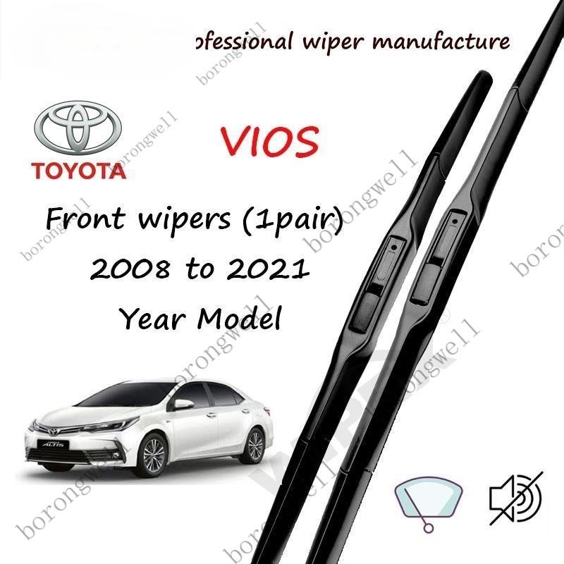 (Wipex Quality) Toyota Vios Wiper Blade 14+24 Set/Pair for 2008 to 2021 ...