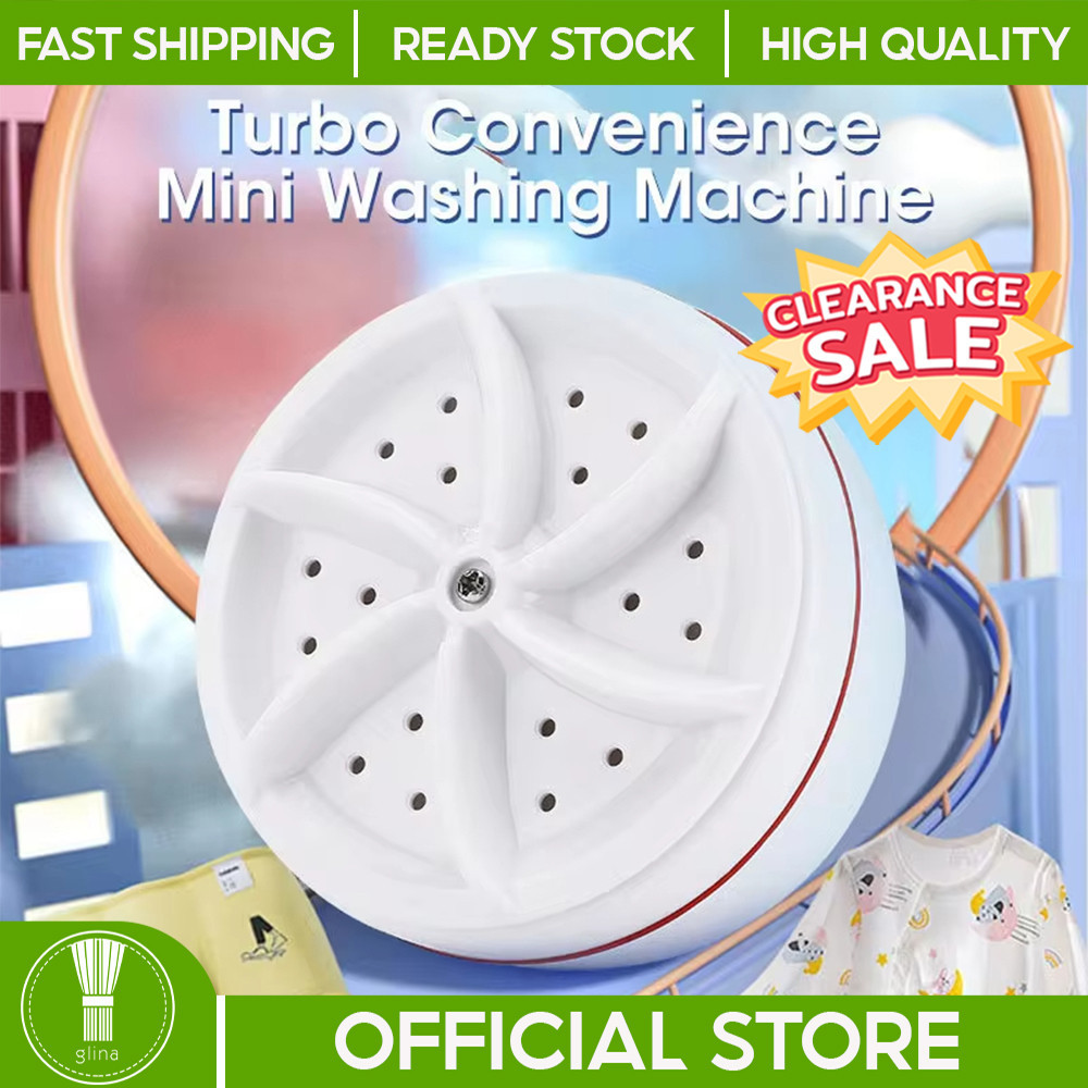 Glina CLEARANCE SALE Mini Washing Machine Ultrasonic Turbine Portable ...