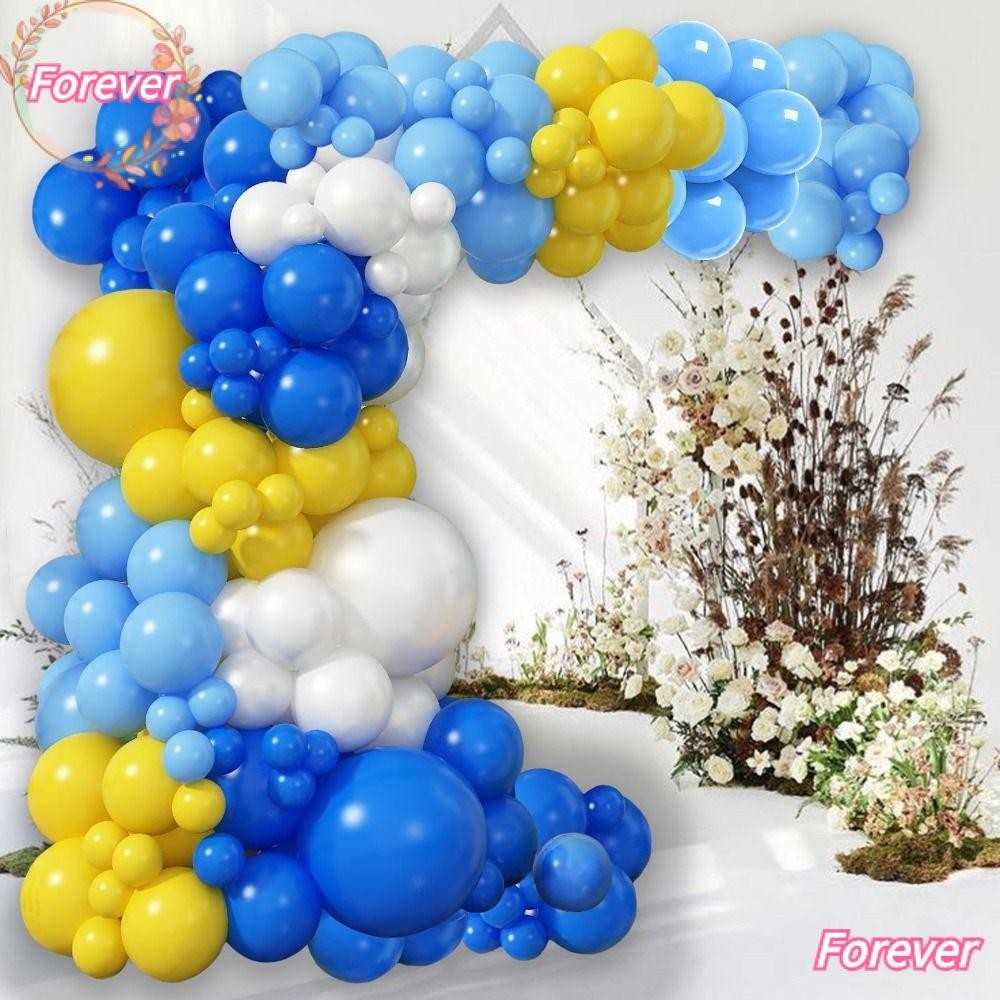 FOREVER Yellow Balloon Arch Kit, Royal Blue White Blue and Yellow, Party Decorations Bee Balloon ...