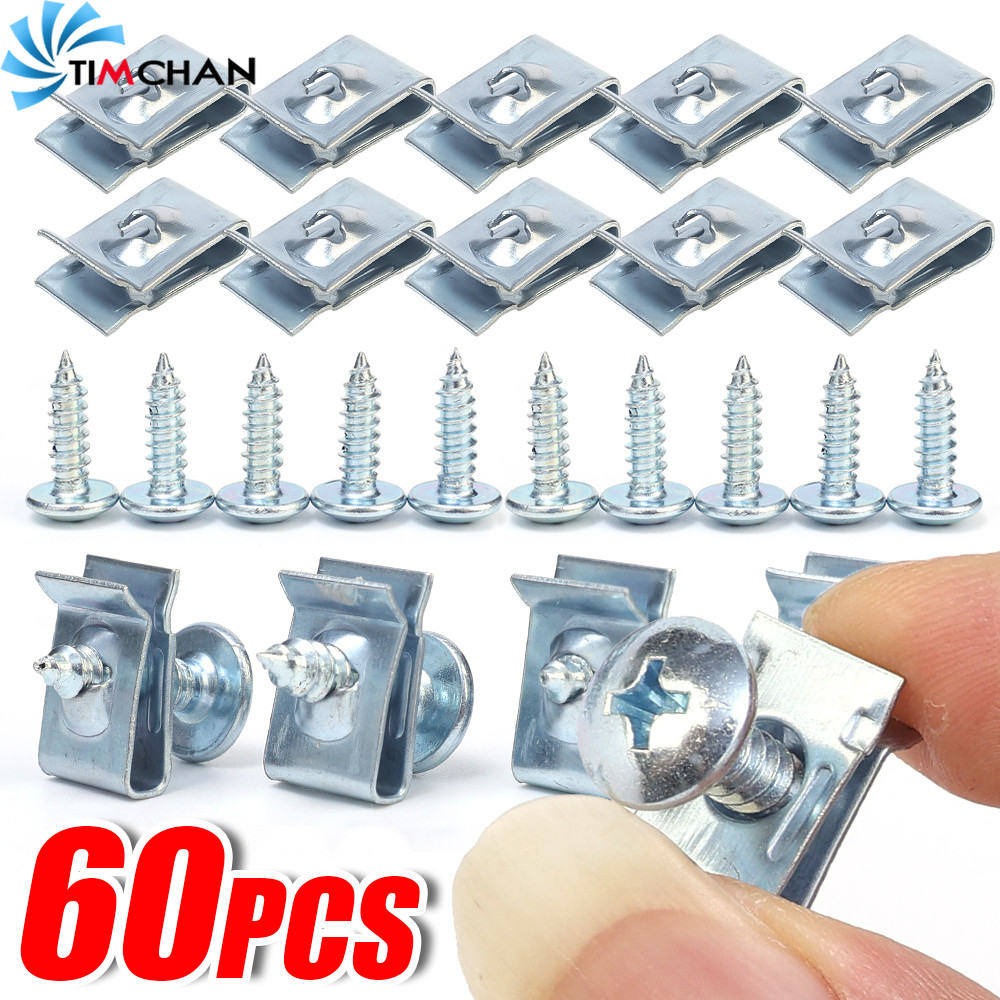 10-30 Sets Car Body Bolts and U-Nut Clips - Motorcycle Fender Bumper ...