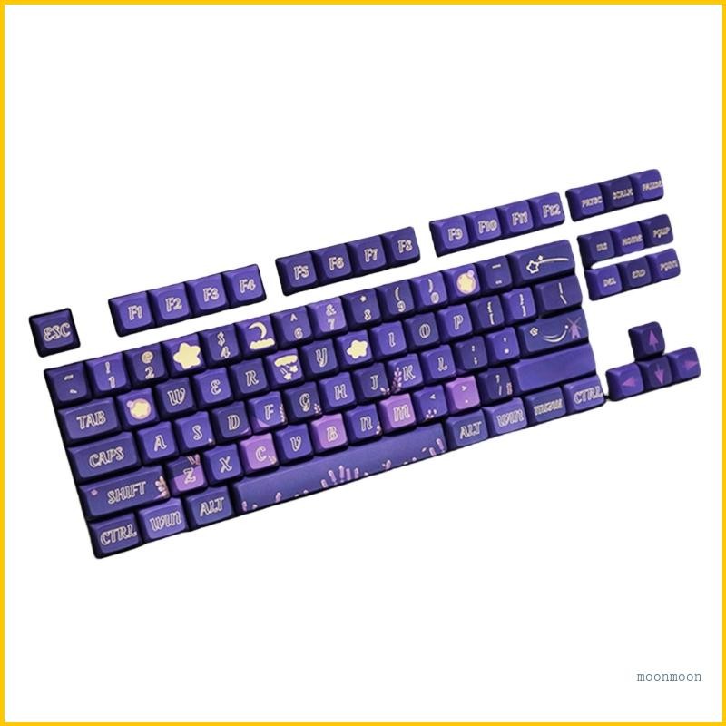 MOOMMY PBT XDA Profile Keycap Set 127 Key Lavender Themed Keycap for ...
