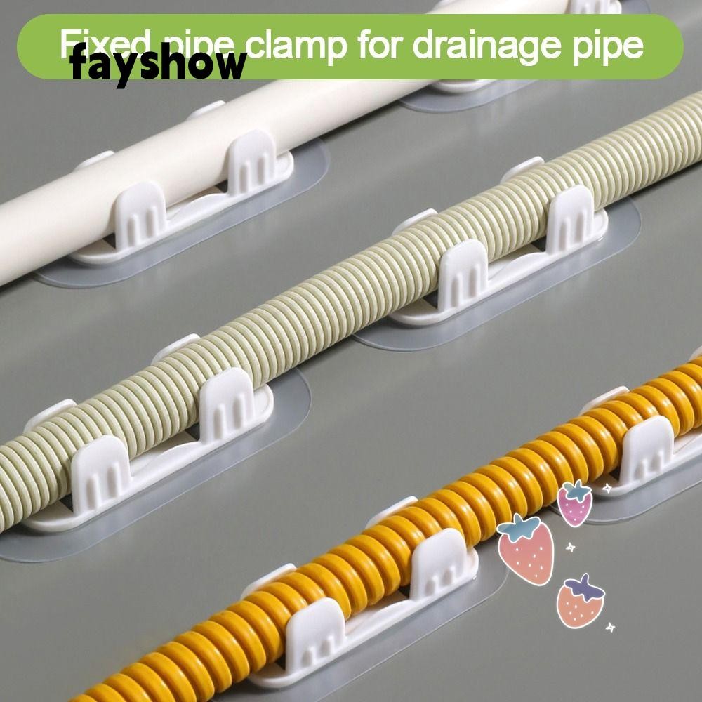 FAY 5pcs Pipe Clamp Hooks, Self-adhesive Pipe Support Wiring Hose Clamp ...