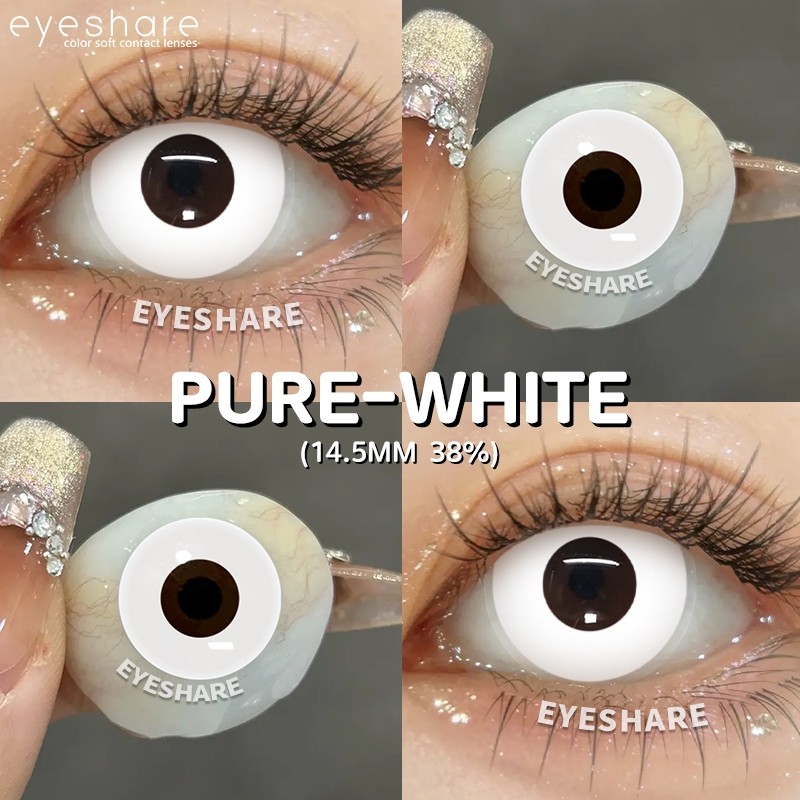 Pure-white Contact Lenses White Role Play Cosplay Contact Lenses Red ...