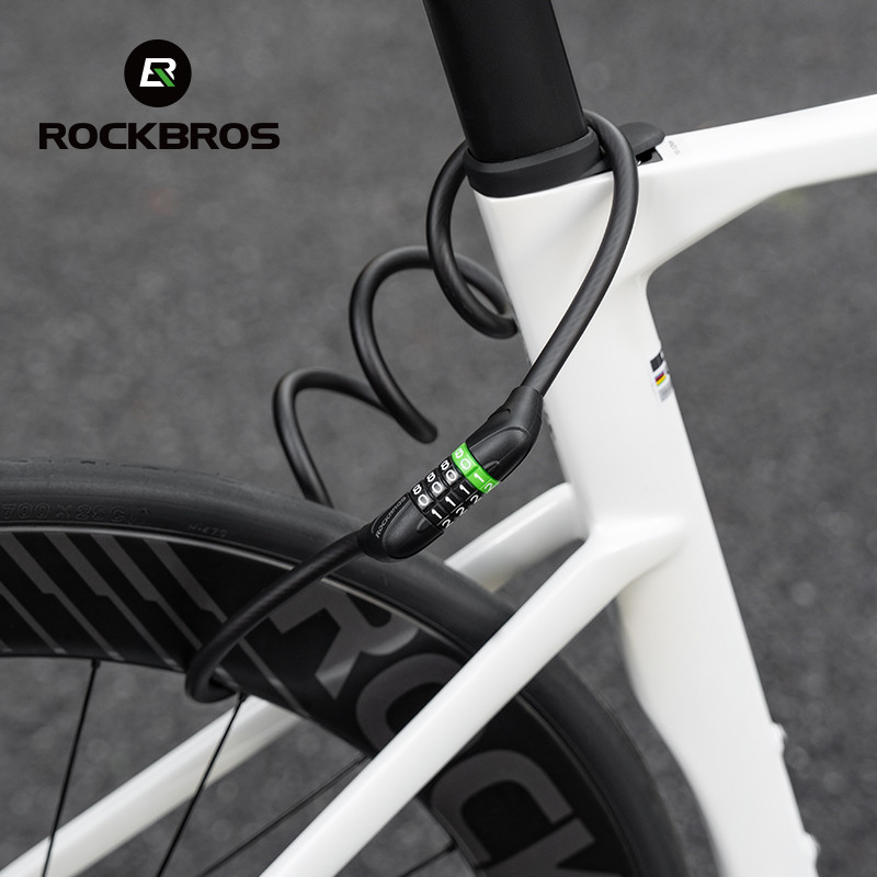 ROCKBROS Steel Cable Combination Lock Anti theft Durable Portable ...