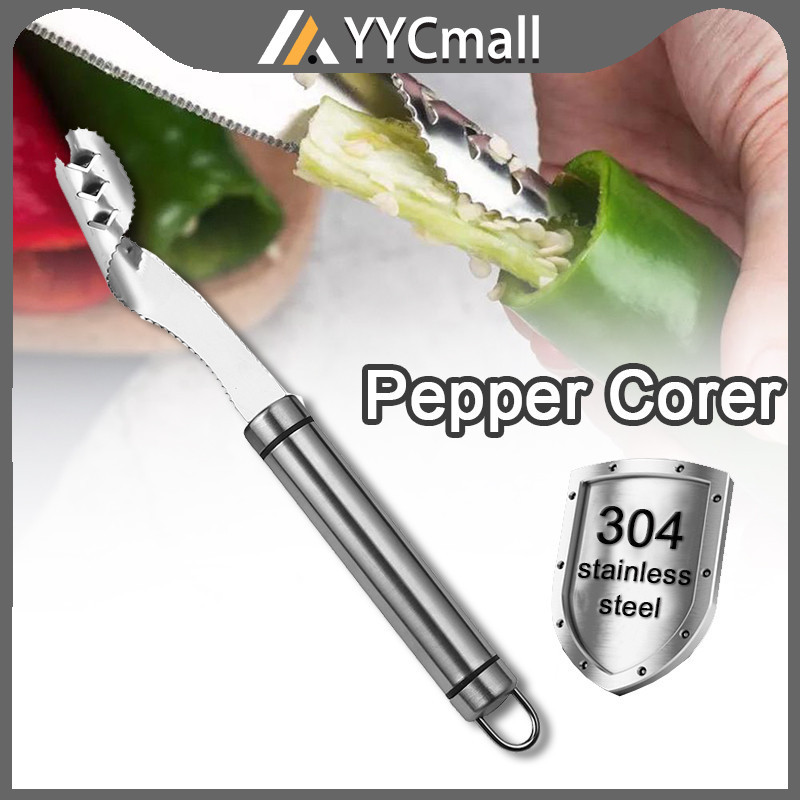 Vegetable Fruit Pepper Corer Stainless Steel Tomato Corer Tool Chili ...