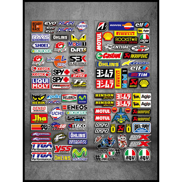 motorcycle sticker sticker sticker for motorcycle agv sponsor ...