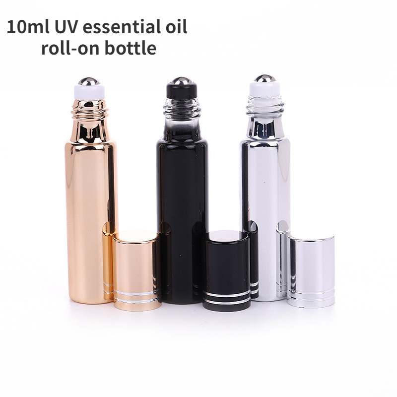 10ml Essential Oil Roll On Perfume Bottle Steel Roller Ball Refillable Empty Container Bottles ...