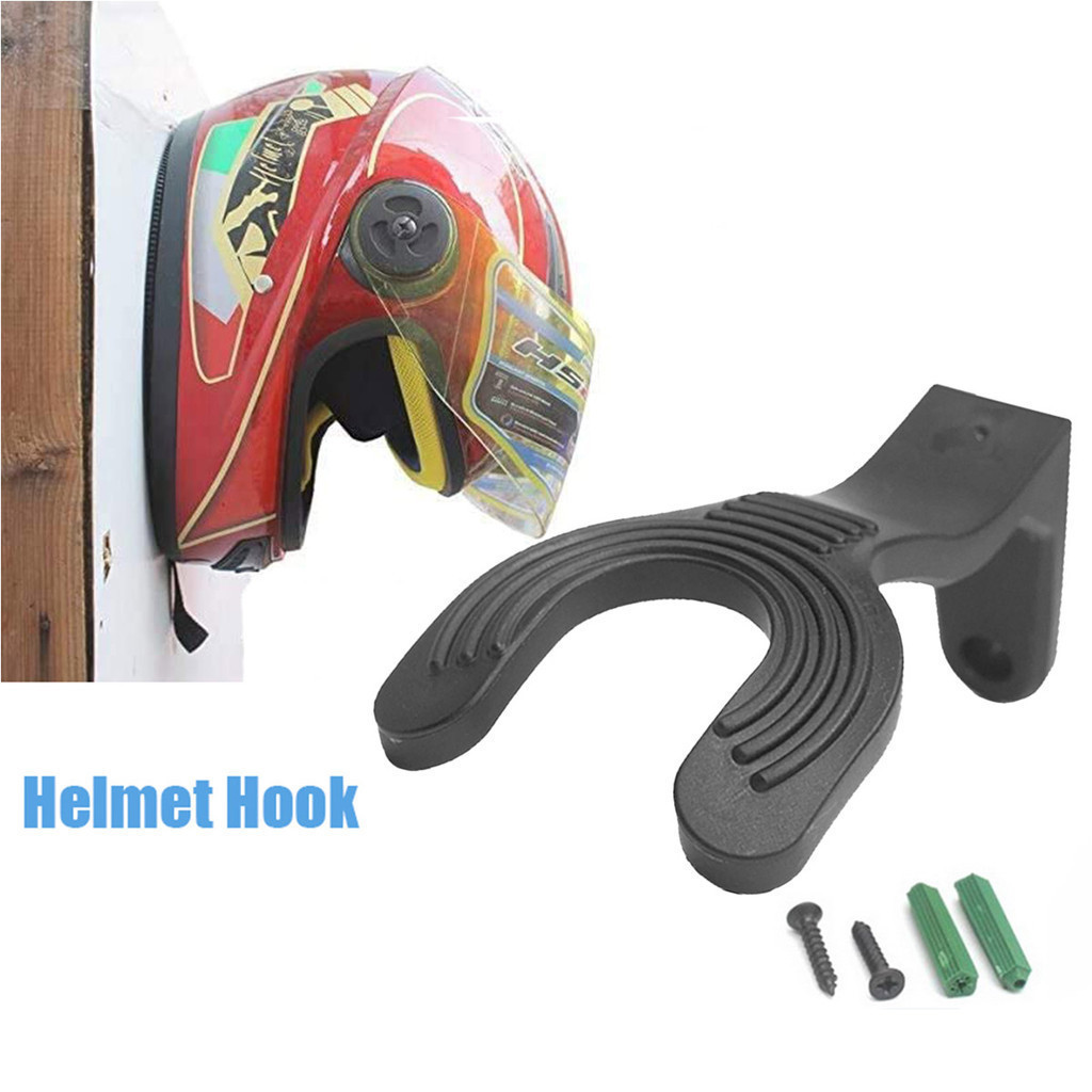 Universal 3D Helmet Holder Wall Mount Heavy Duty ABS Plastic Motorcycle ...