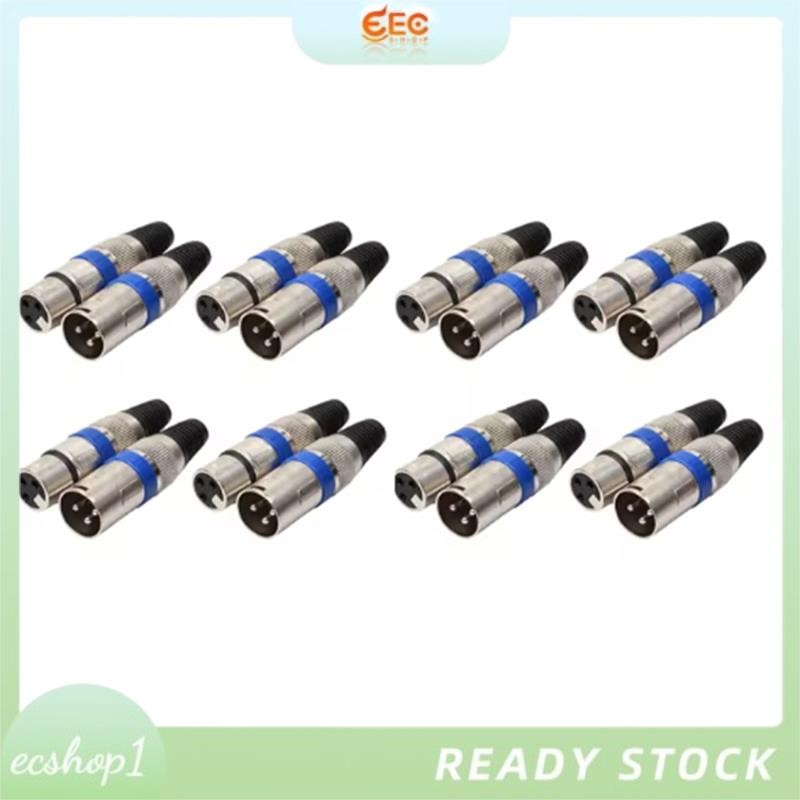 [ecshop1.ph] 8 Pairs XLR Connector 3Pin Audio Microphone MIC XLR Male ...