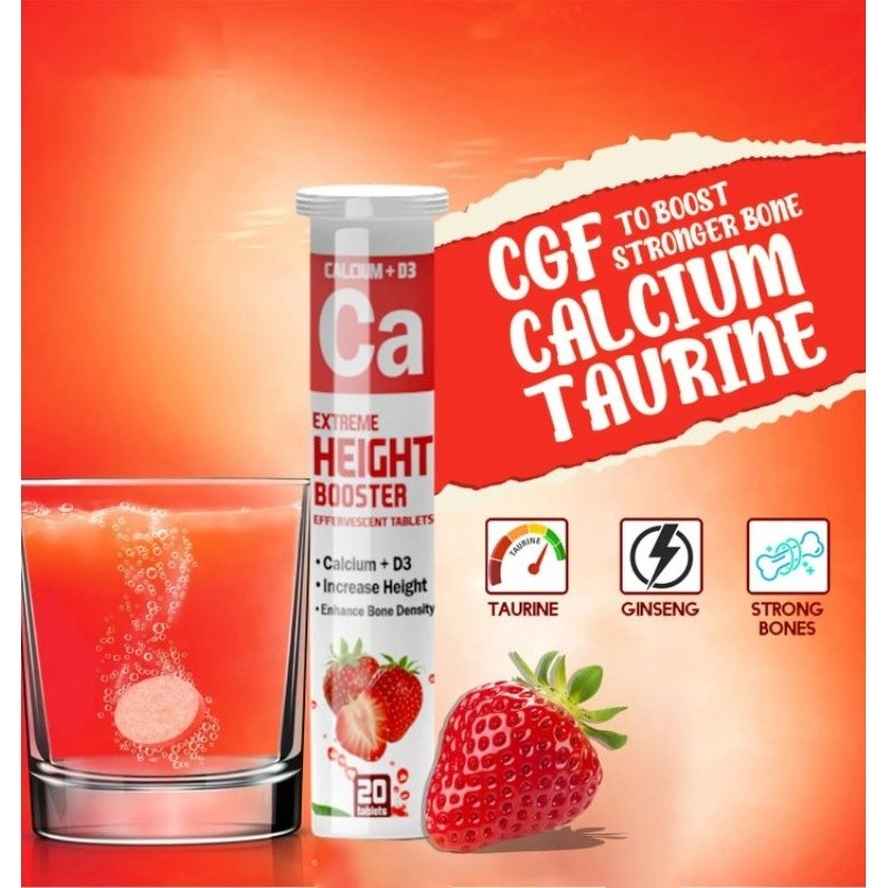 Extreme Height Booster Effervescent Tablet Calcium VITAMIN D3 IMMUNE ...