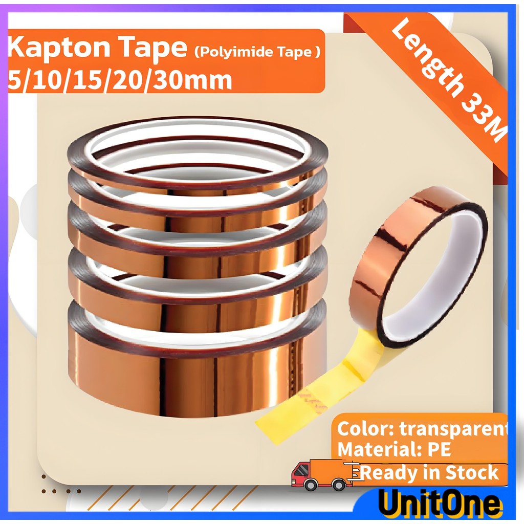 U.E. High Temperature Tape Heat Press Tape Polyimide Film Adhesive Tape ...