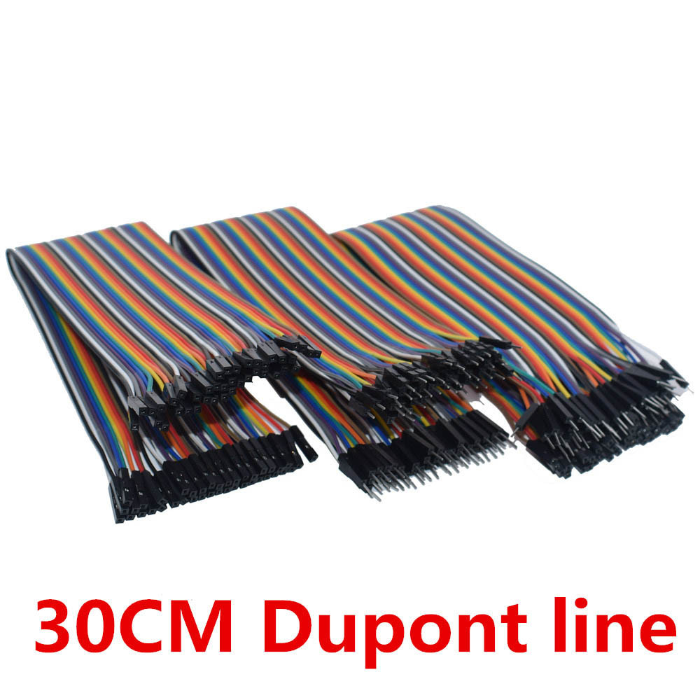 120pcs 30cm female male DuPont cable line Jumper Connector Breadboard ...