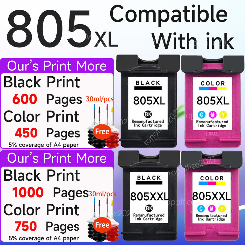 HP 805 HP 805XL ink cartridge for hp 1210 1212 2330 2332 2720 | Shopee ...